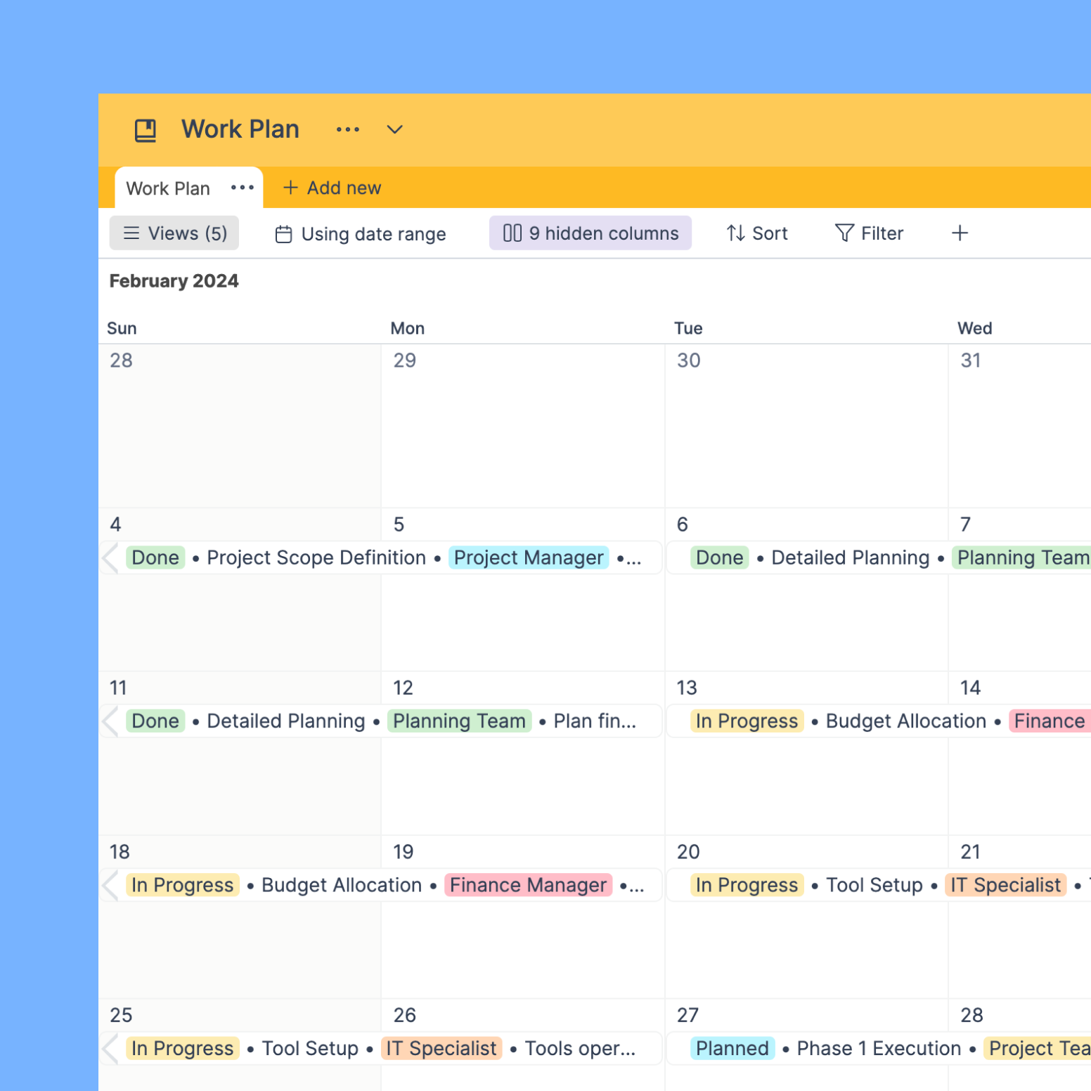 Free Work Plan Spreadsheet Template | Retable